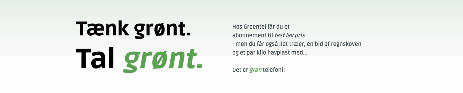 Greentel mobil | Grøn & Billig Mobiltelefoni med 5G – Uden Binding